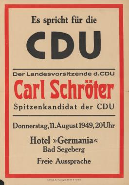 Carl Schröter - Geschichte der CDU - Konrad-Adenauer-Stiftung