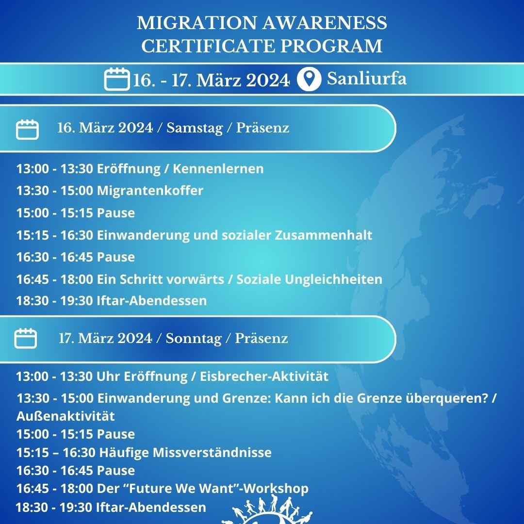 Migration Awareness Certificate Program - Auslandsbüro Türkei - Konrad-Adenauer-Stiftung